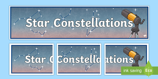Major Star Constellations Display Banner