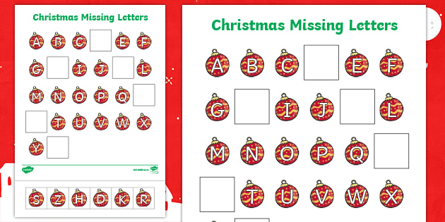 Fill In The Missing Letters | Cut And Paste Activity