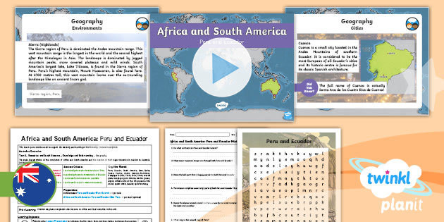 Year 4 HASS Geography Africa and South America Lesson 8