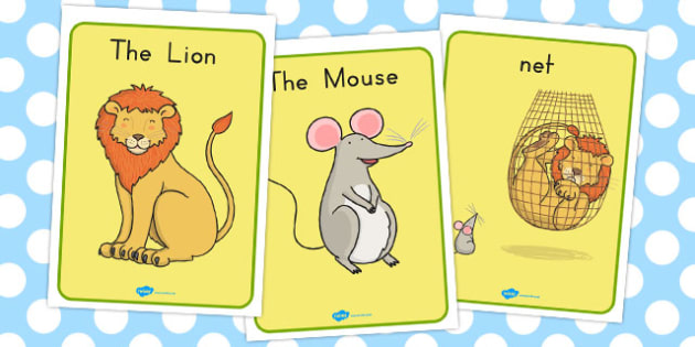 The Lion and the Mouse Display Posters (teacher made)