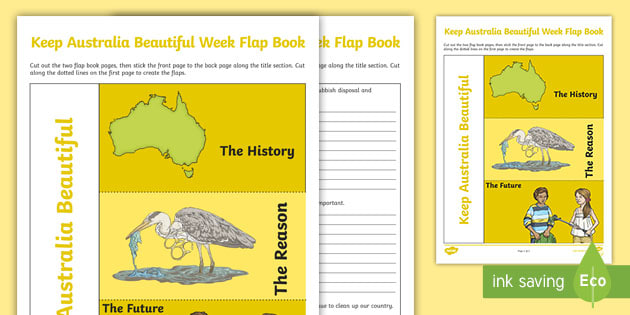 * NEW * Keep Australia Beautiful Week Flapbook