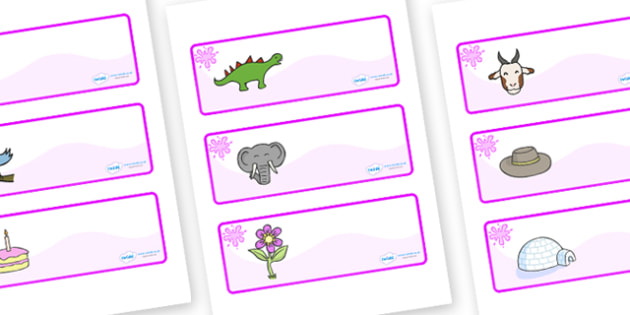 FREE! - Pink Themed Editable Drawer-Peg-Name Labels