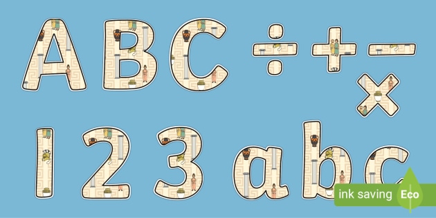 FREE! - Ancient Greece Small Lowercase Display Lettering