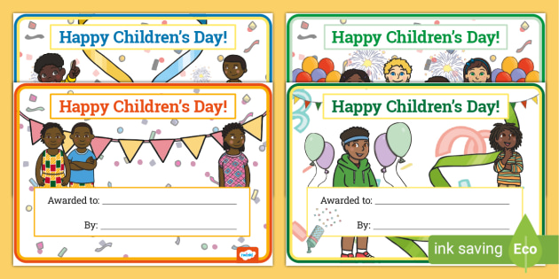 Children's Day Certificates (teacher made)