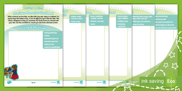 Father's Day: Precious Memories Workbook (teacher made)