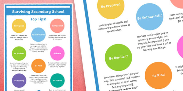 Top Tips for Surviving Secondary School - Primary 7 Transition to S1