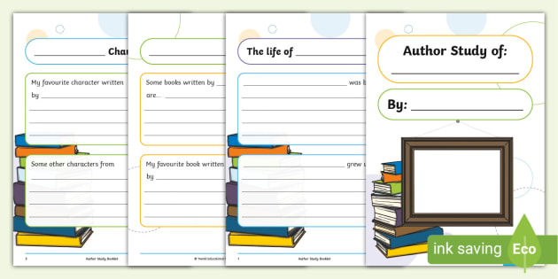Author Study Booklet⎮F-2 Writing Frames and Templates