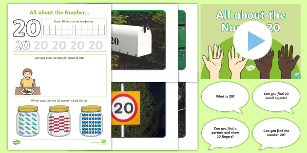 All About Number 20 Resource Pack (teacher made)