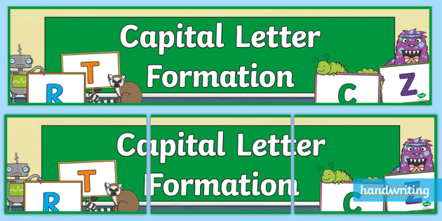 Capital Letter Formation Display Banner