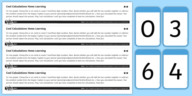 Mental Calculation Worksheet / Worksheets - Number