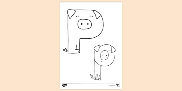 FREE! - Letter P Colouring Page | Colouring Sheets