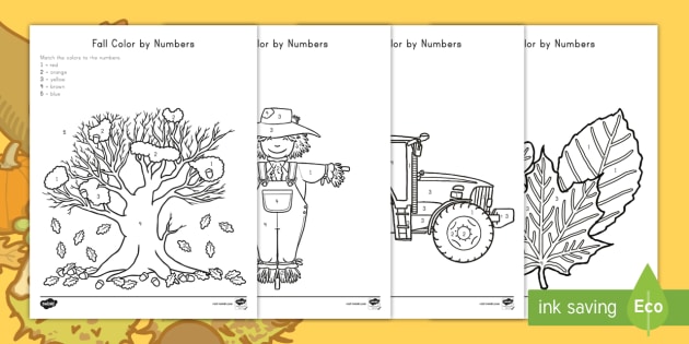 Fall Color by Number (teacher made)