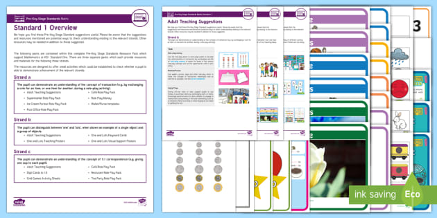 Pre-Key Stage Standards Maths Standard 1 Complete Resource Pack