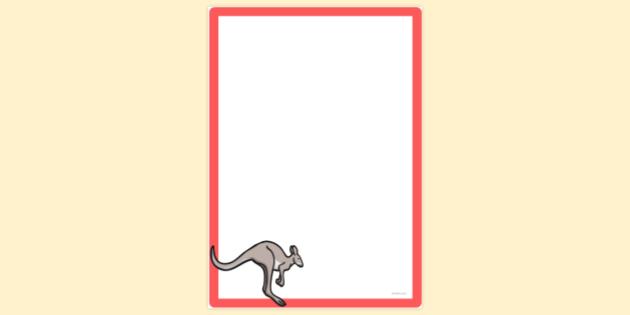FREE! - Kangaroo Icon Page Border | Page Borders | Twinkl