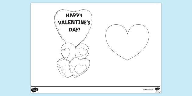 FREE! - Valentine's Day Colouring Page (teacher made)