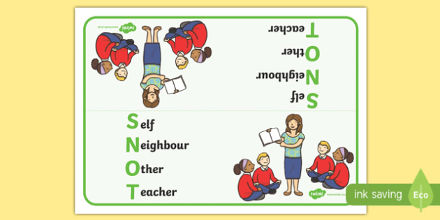 👉 SNOT Table Sign (teacher made)