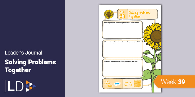 Leader's Journal: Solving Problems Together (Week 39)