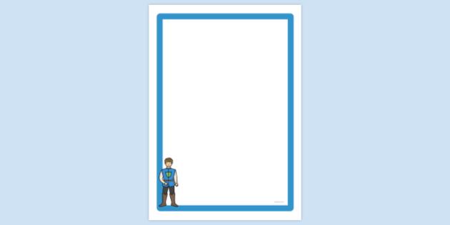 FREE! - Simple Blank Prince Charming Page Border | Twinkl