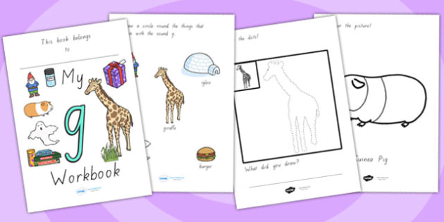 FREE! - My Workbook G Lowercase (teacher made)