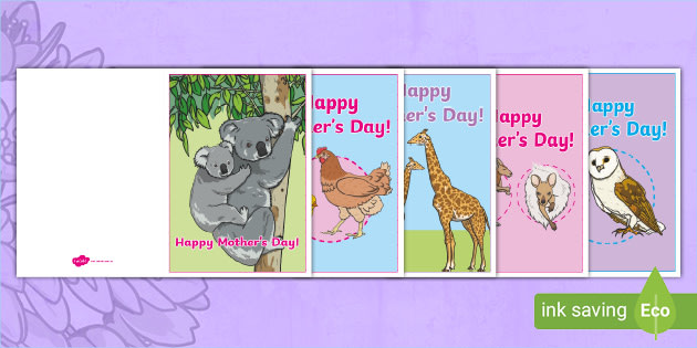 Mother's Day Cute Creature Cards (teacher made)