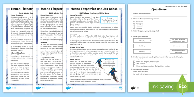LKS2 Menna Fitzpatrick and Jennifer Kehoe 2018 Winter Paralympic Team