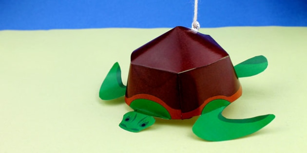 Paper Craft Turtle (Under the Sea) (teacher made)
