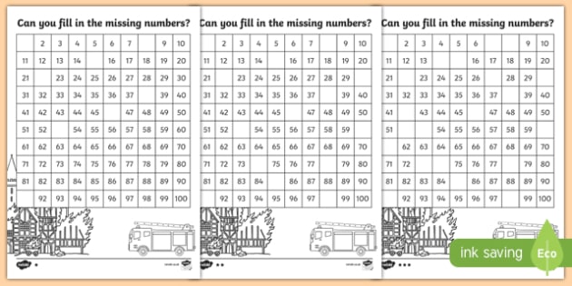 The Great Fire of London Missing Numbers Number Square