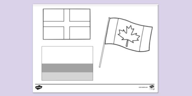 FREE! - British Columbia Canada Flag | Colouring Sheets