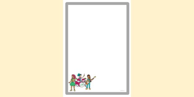 FREE! - Simple Blank Girl Band Border | Page Borders | Twinkl