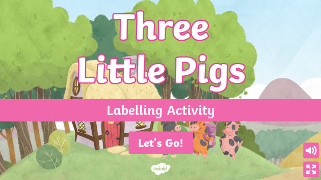 Three Little Pigs Interactive Matching Activity