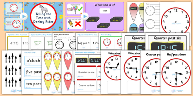 Teaching Time Resource Pack - Time Games and Worksheets