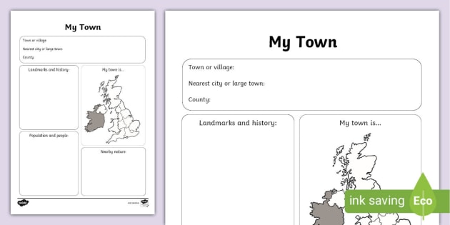 My Town Editable Fact File