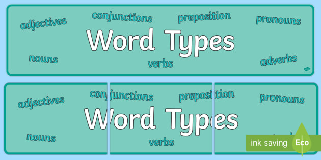 👉 Word Types Banner (teacher made)👉 Word Types Banner (teacher made)