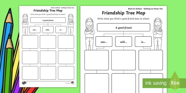Back to School Friendship Tree Map (teacher made)