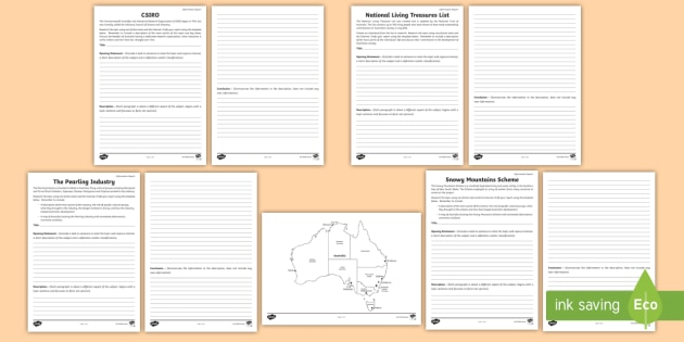 Year 6 History Development of Australian Society Report Writing Frames Pack