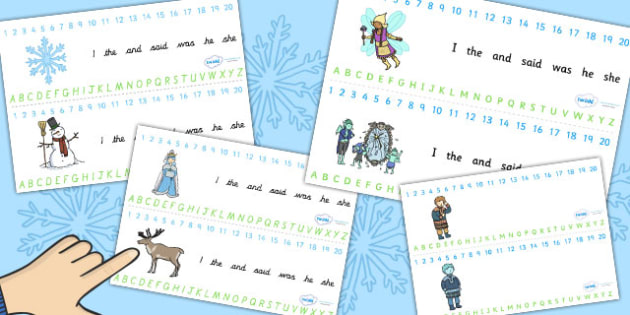 The Snow Queen Combined Number and Alphabet Strips - alphabet