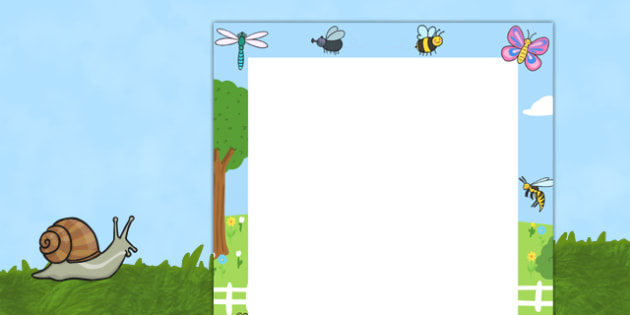Minibeasts Decorative Page Border (teacher made)