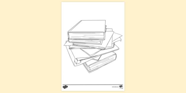 FREE! - Folders Colouring Sheet | Colouring Sheets | Twinkl