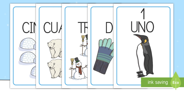 Números de exposición: El invierno | Recursos | Twinkl