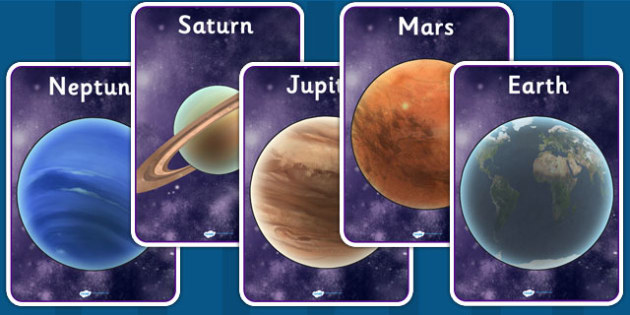 The Planets Display Posters Detailed Images - planet, space