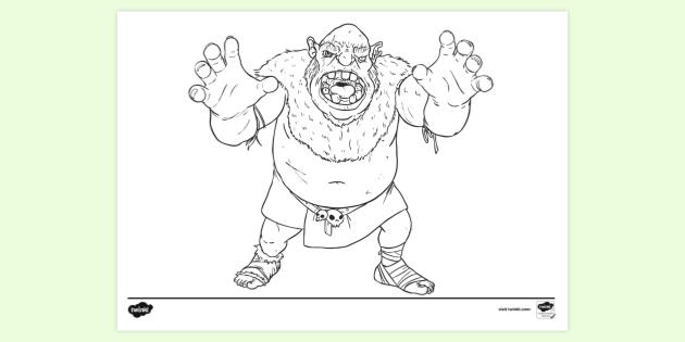 FREE! - Ogre Colouring Sheet | Colouring Sheets
