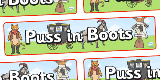Puss in Boots Display Banner MT t (teacher made)
