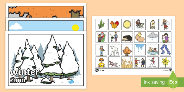 Seasons Sorting Activity English/Polish - Seasons Sorting Activity