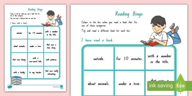Read to Self Bingo Activity