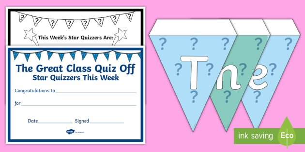 The Great Class Quiz Off Resource Pack (teacher made)