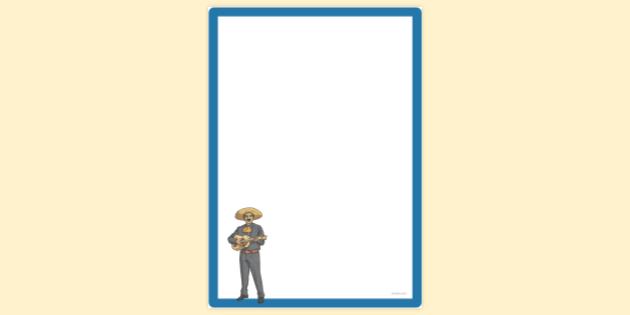 Mariachi Player Page Border | Page Borders | Twinkl