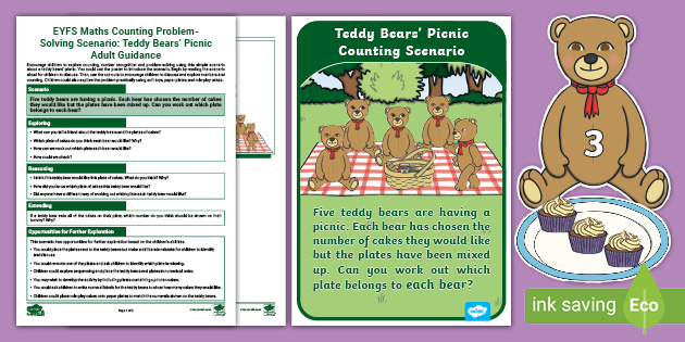 👉 Kindergarten Maths Counting Problem Solving - Teddy Bears’ Picnic