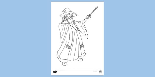 FREE! - Wizard Colouring Sheet | Colouring Sheets