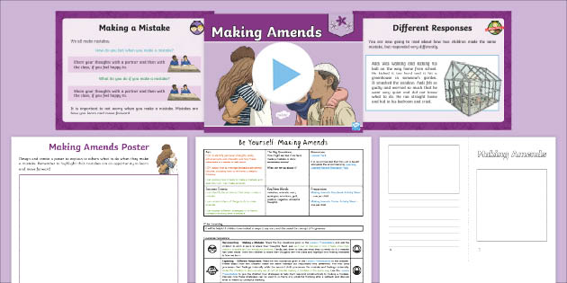UKS2 Making Amends Lesson Pack | PSHE and Citizenship