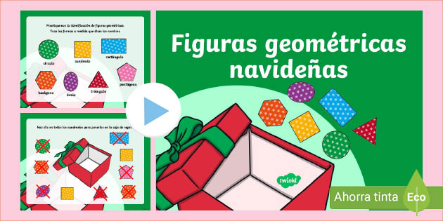 PowerPoint: Figuras geométricas navideñas (Teacher-Made)